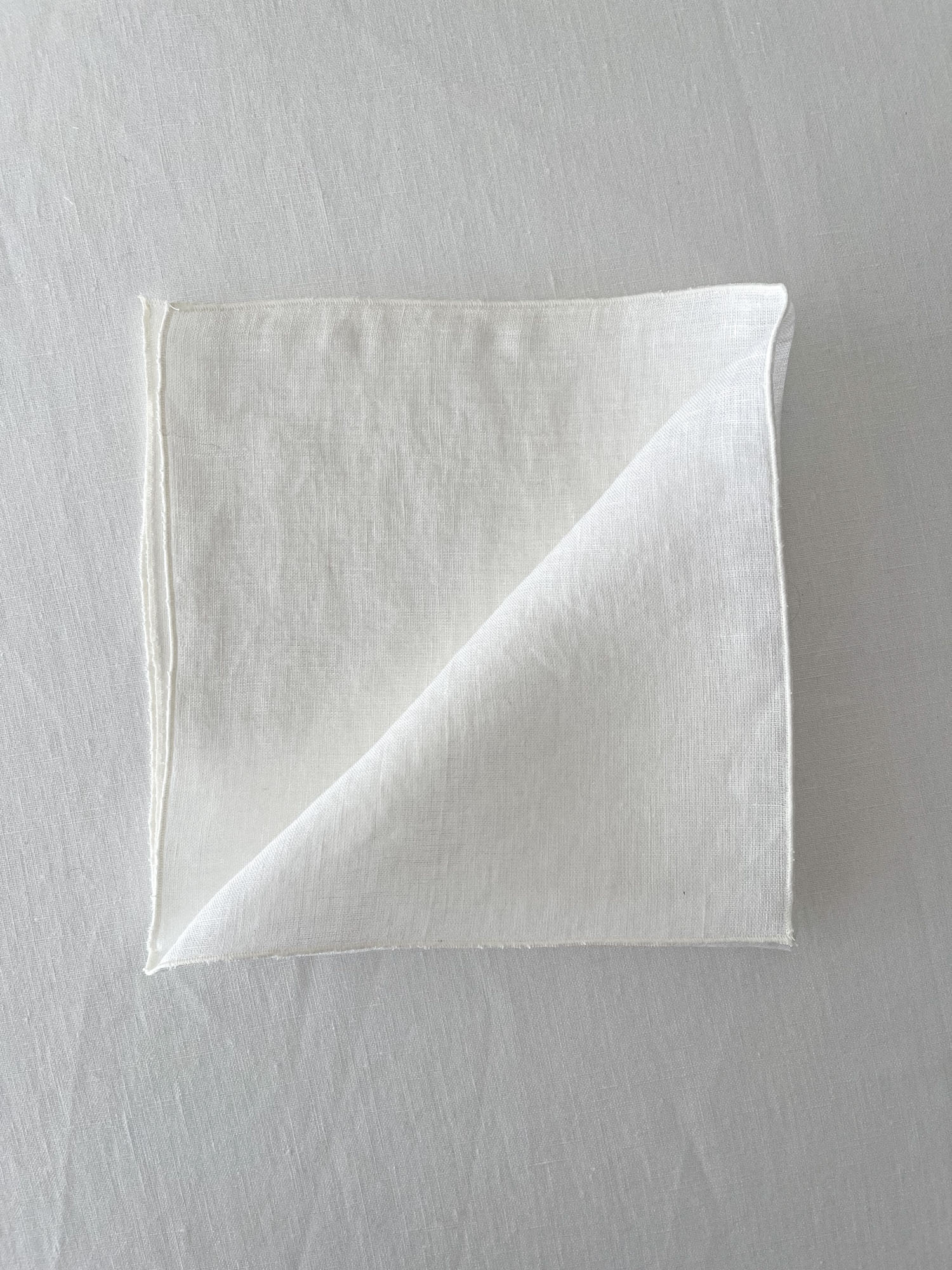 Off White Washed Linen Napkins with Stitch Edges | Linen Notes