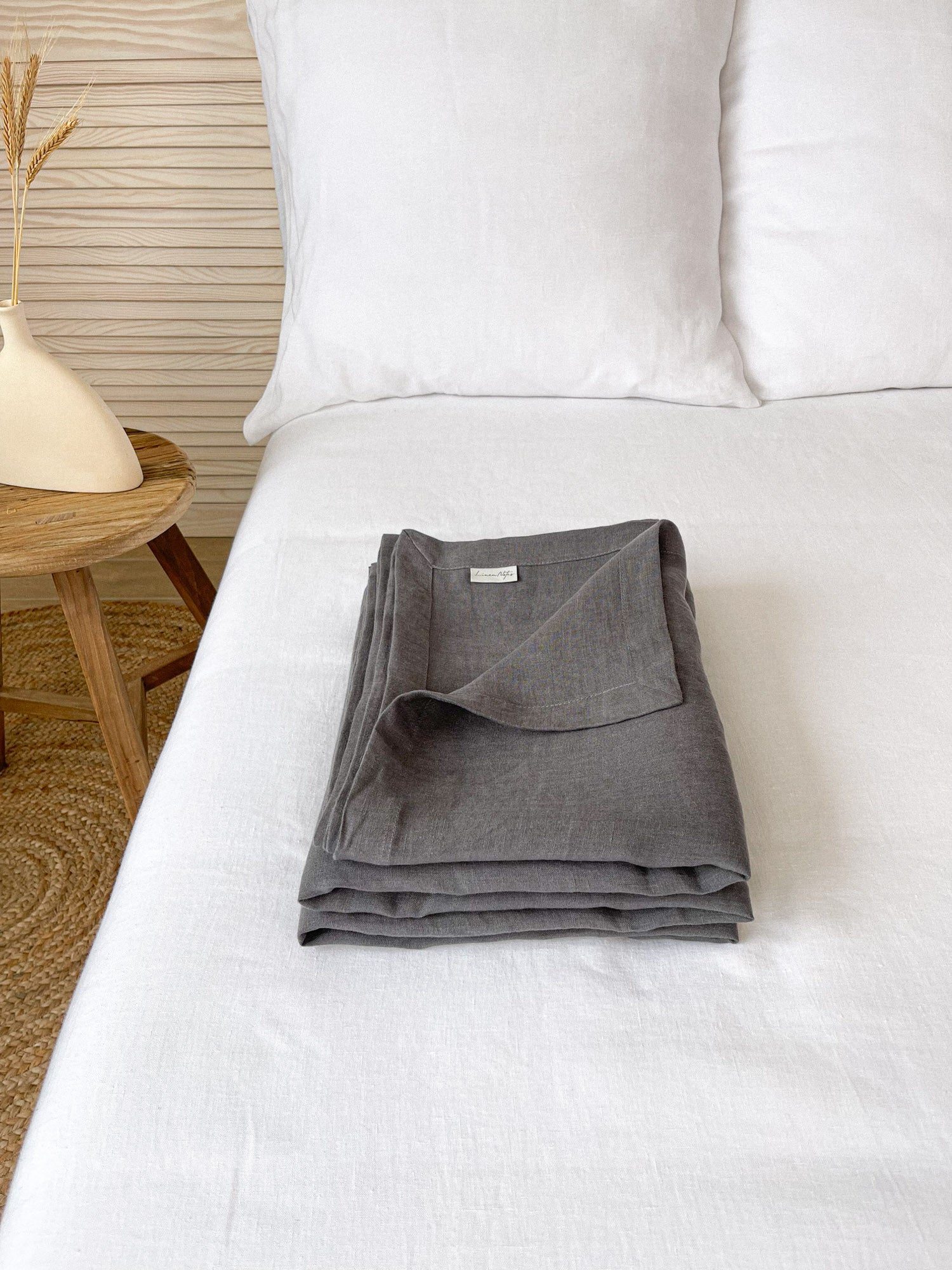 Dark Gray Linen Summer Cover – Sleek & Comfortable – Linen Notes
