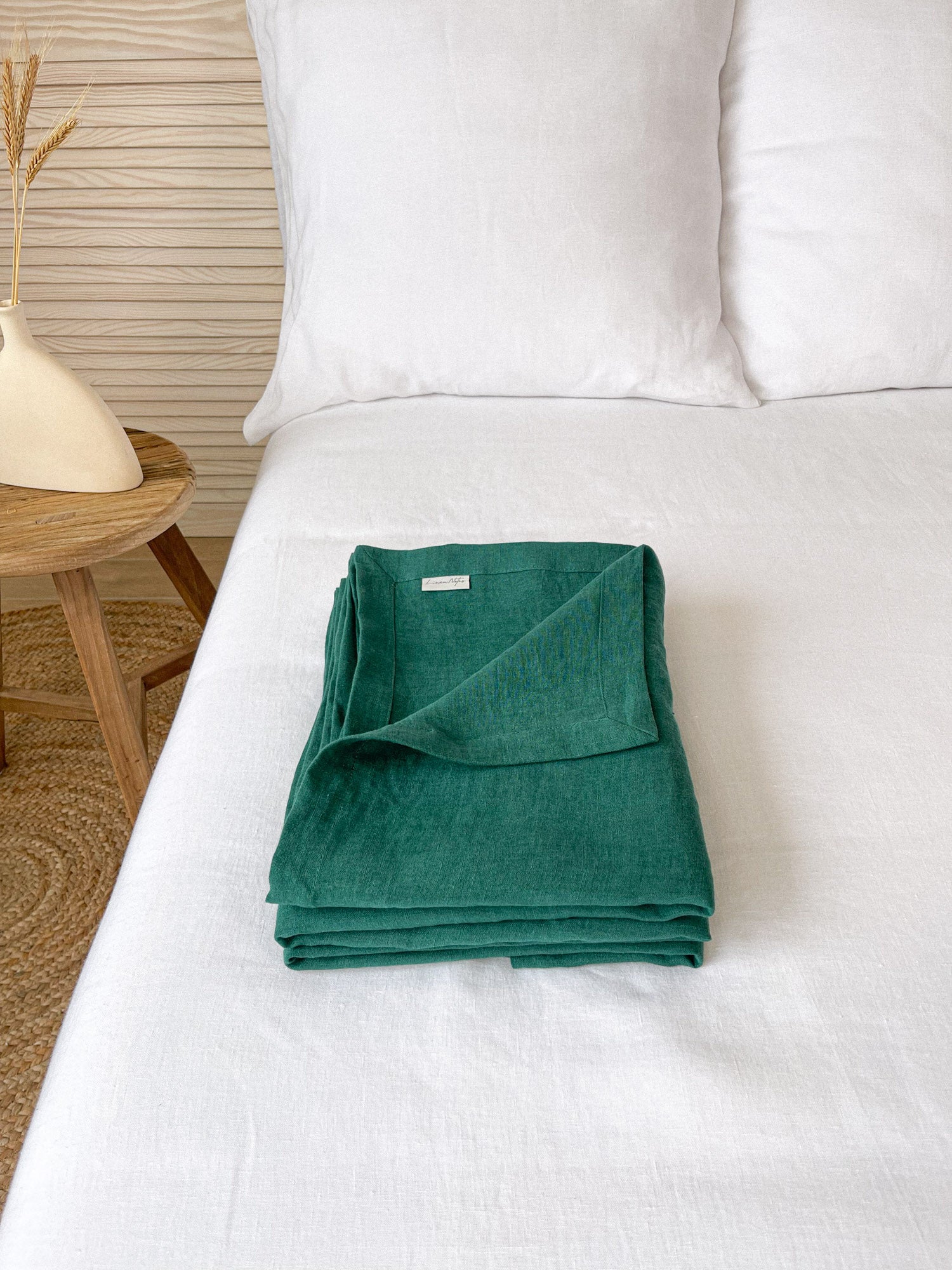 Dark Green Linen Summer Cover – Rich & Refreshing – Linen Notes