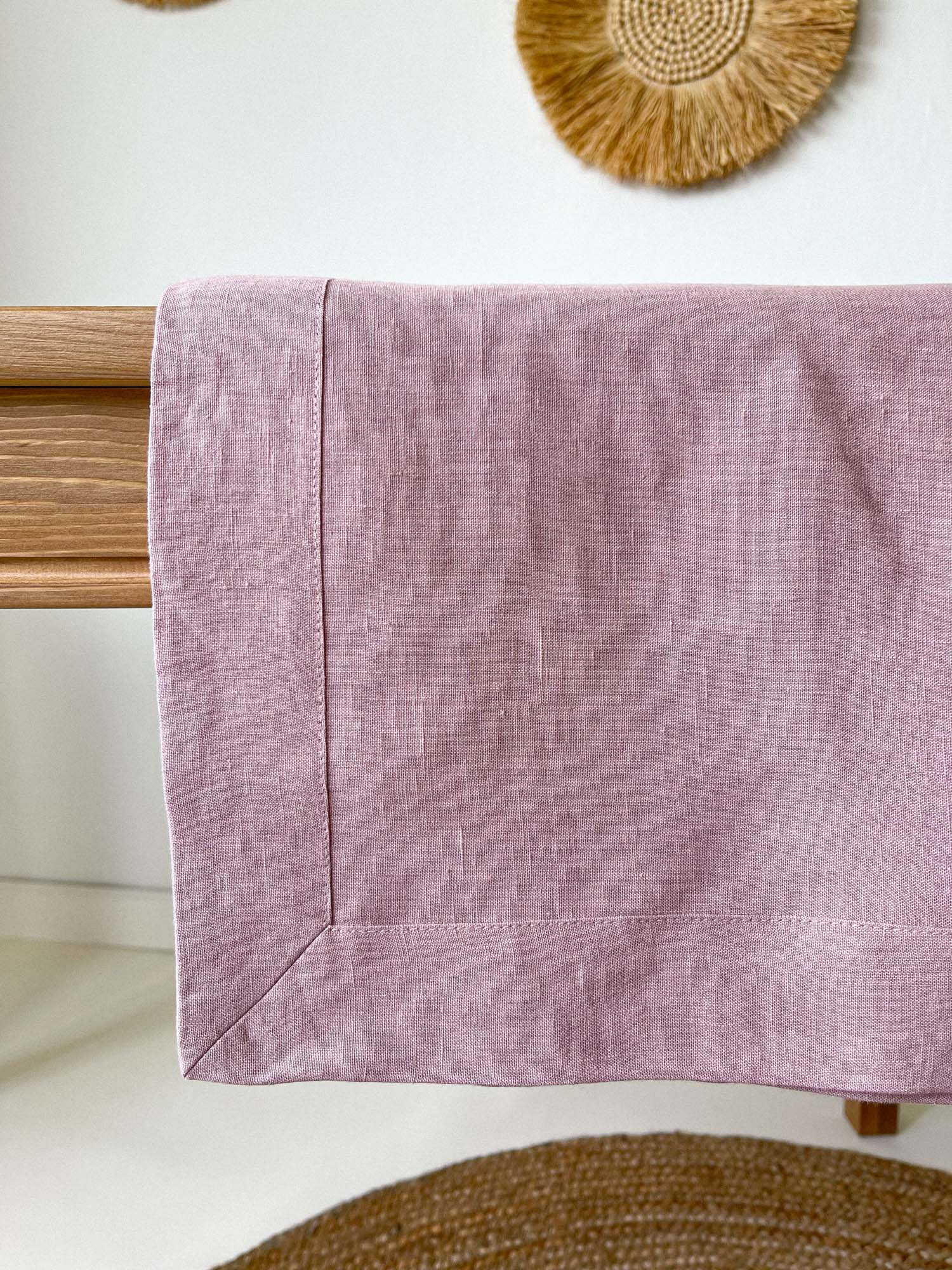 Dusty Pink Linen Tablecloth | Linen Notes