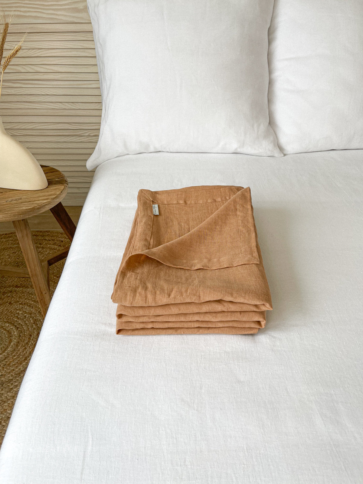 Tan Earth Tone Linen Summer Cover – Warm & Relaxing – Linen Notes